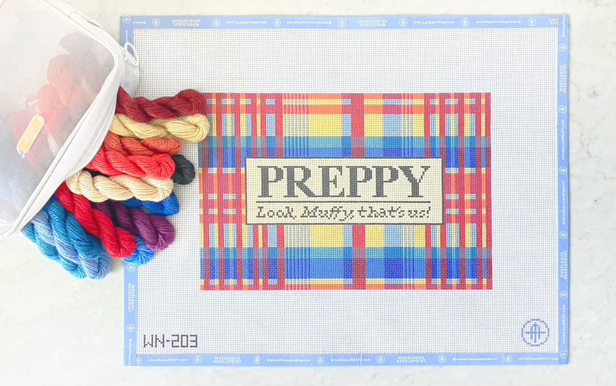 Preppy Madras – Wheelhaus Needlepoint