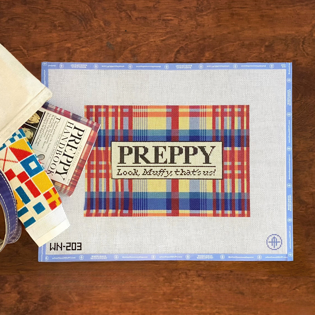 Preppy Madras – Wheelhaus Needlepoint